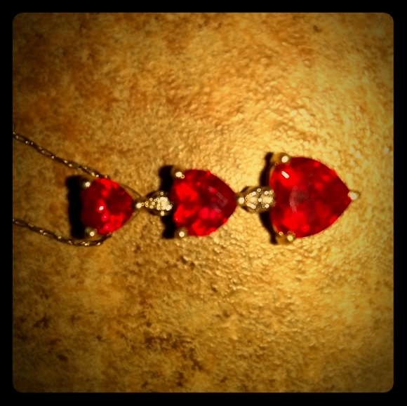 Samuel Aaron inc | Jewelry | Vintage Samuel Aaron Ruby Necklace Pendant ...